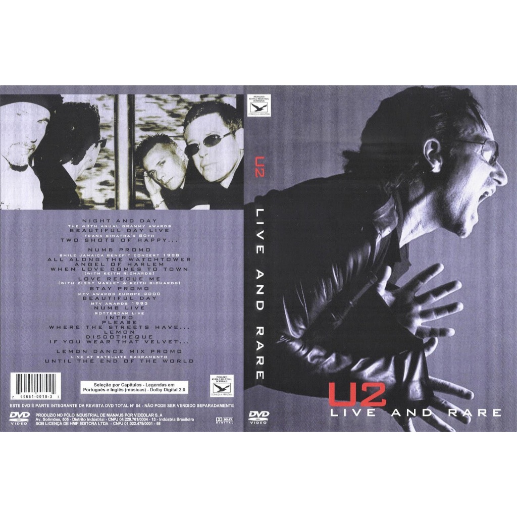 U2 DVD Live and Rare Part 1 (TV Compilation) | Shopee Brasil