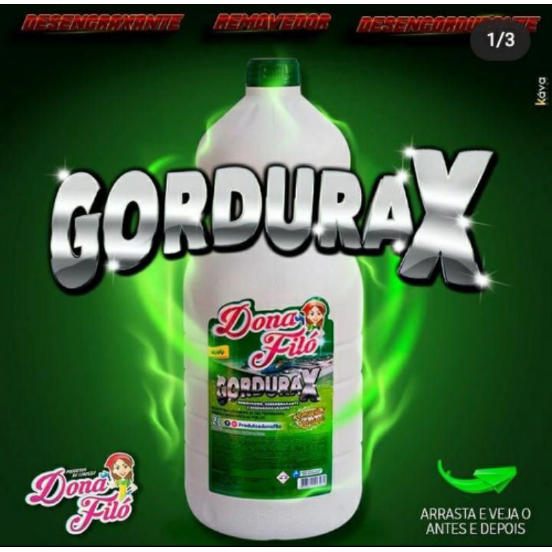 DESENGORDURANTE GORDURAX SUPER POTENTE 2L DONA FILÓ | Shopee Brasil
