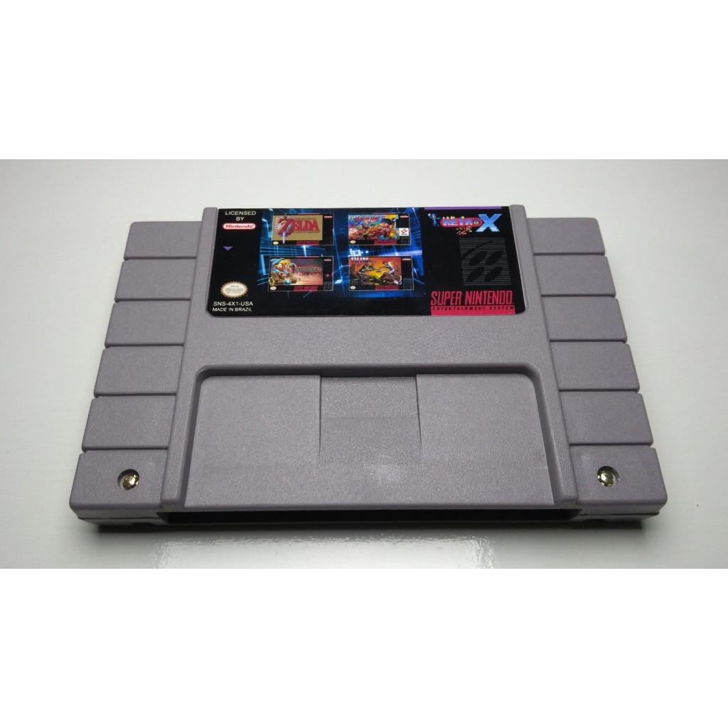 Cartucho de Super Nintendo 4 em 1 com Zelda - Corre Que Ta Baratinho
