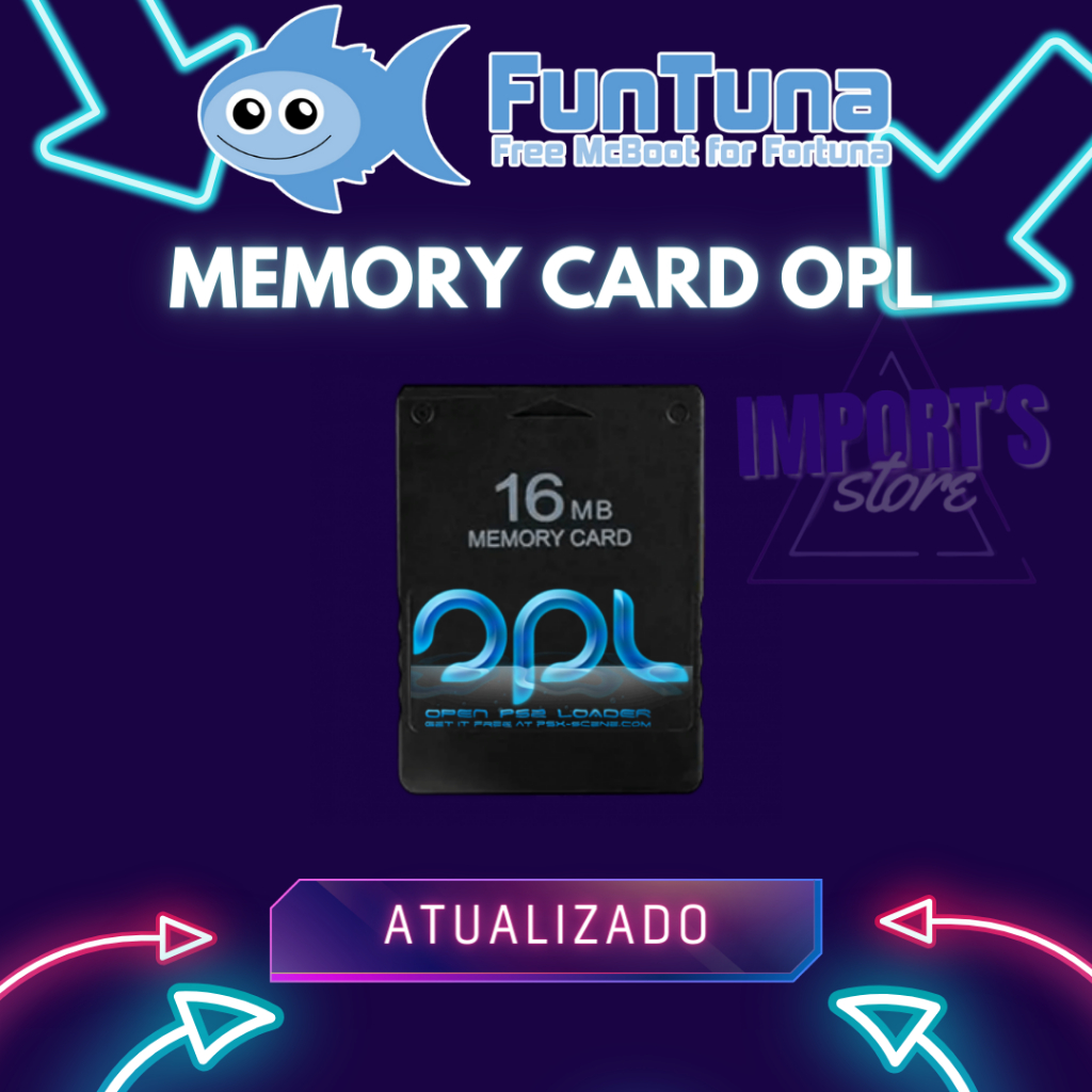 Memory Card PS2 Com OPL e Funtuna Atualizado | Shopee Brasil