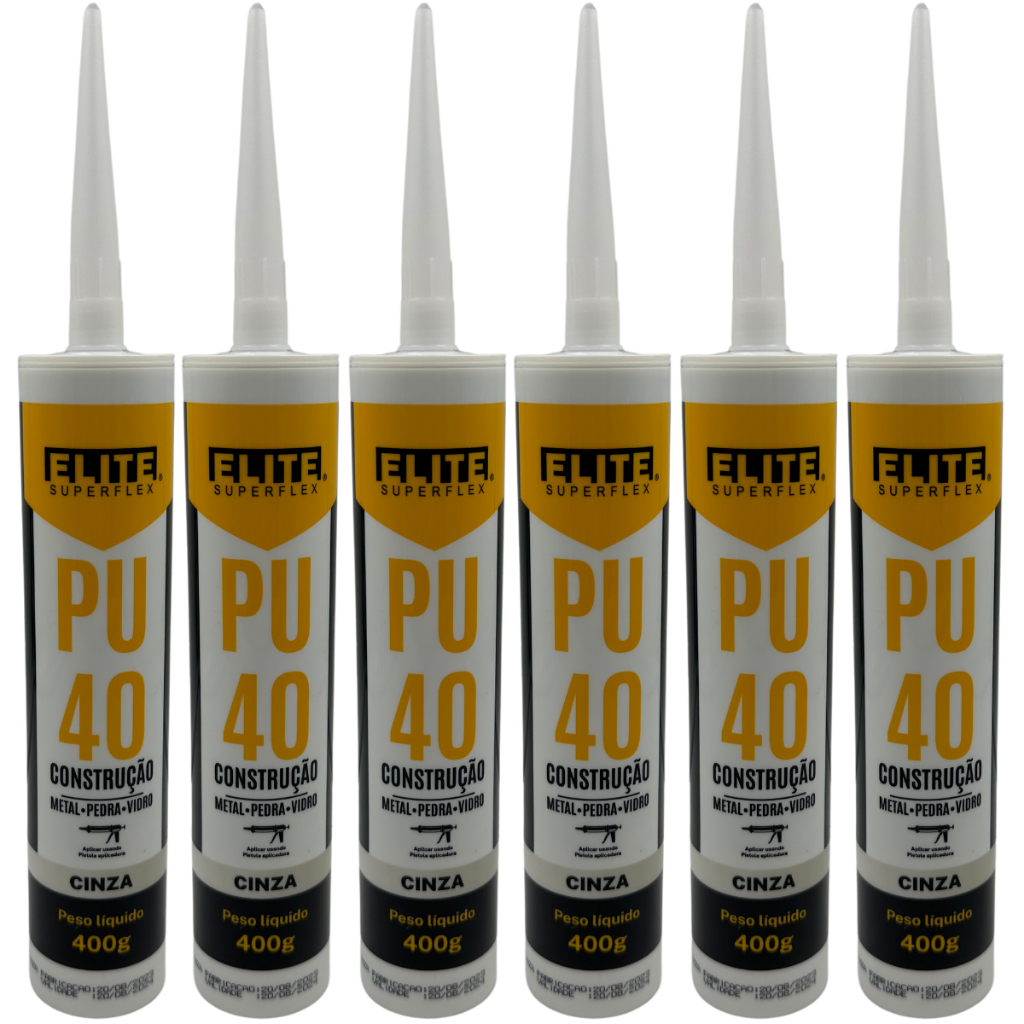Selante PU 40 Adesivo Poliuretano Cinza 400g - 06 Unidades | Shopee Brasil