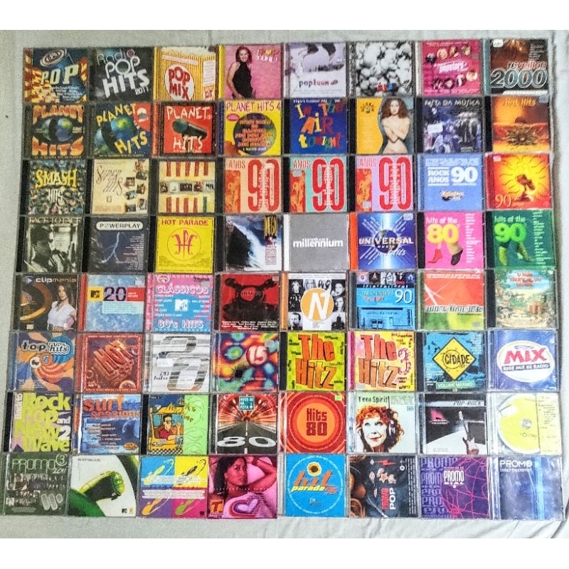 Lote Coletâneas Pop Hit Parade MTV flash back 65 Cds anos 80 e 90 ...