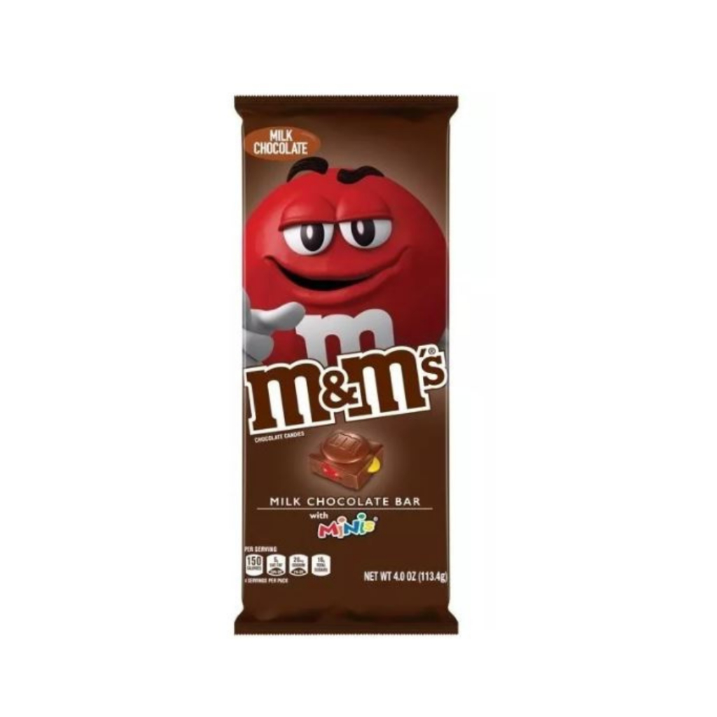 Chocolate em Barra MMS sabor chocolate ao leite M&M's Importado 165g ...