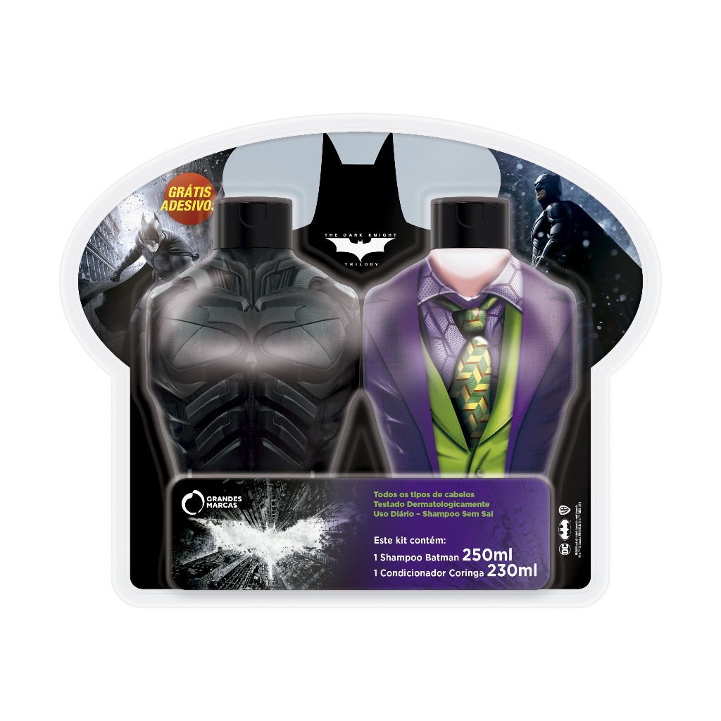 Kit Shampoo + Condicionador Batman X Coringa ( Sh 250ml X Cond 230ml ...