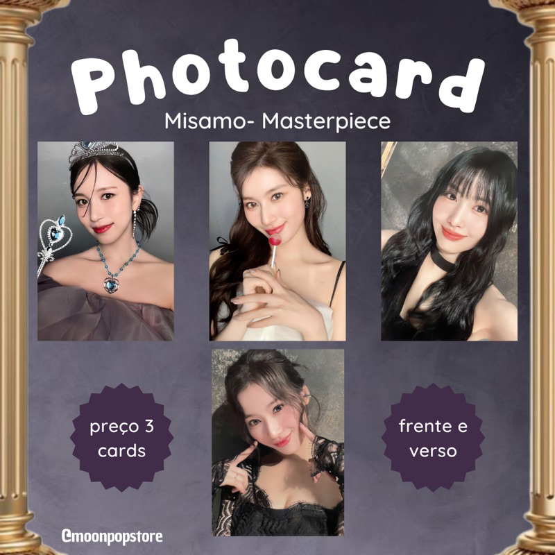 3 Photocards Kpop Twice Misamo Masterpiece- Fanmade frente e verso | Shopee Brasil