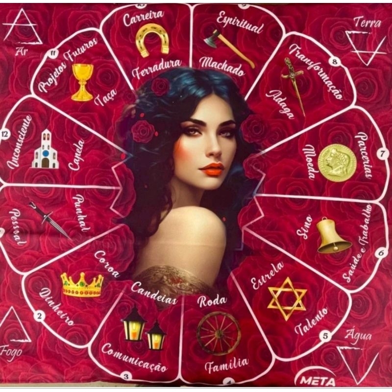 Toalha De Mesa Para Jogo De Tarot E Baralho Cigano Vermelho Luxo Cigana Pomba Gira Shopee Brasil