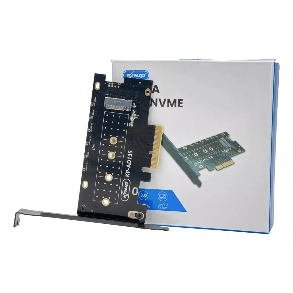 Placa Pcie Express 3.0 Adaptador Ssd M2 M-key Nvme X4 X8 X16 | Shopee Brasil