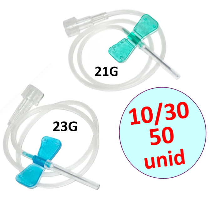 Scalp Simples 21G/23G Medix 10/30/50 Unidades scalpe | Shopee Brasil
