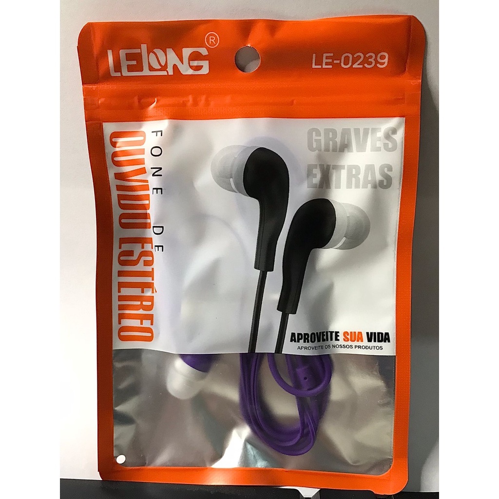 Fone de ouvido Estéreo Lelong LE-0239 | Shopee Brasil