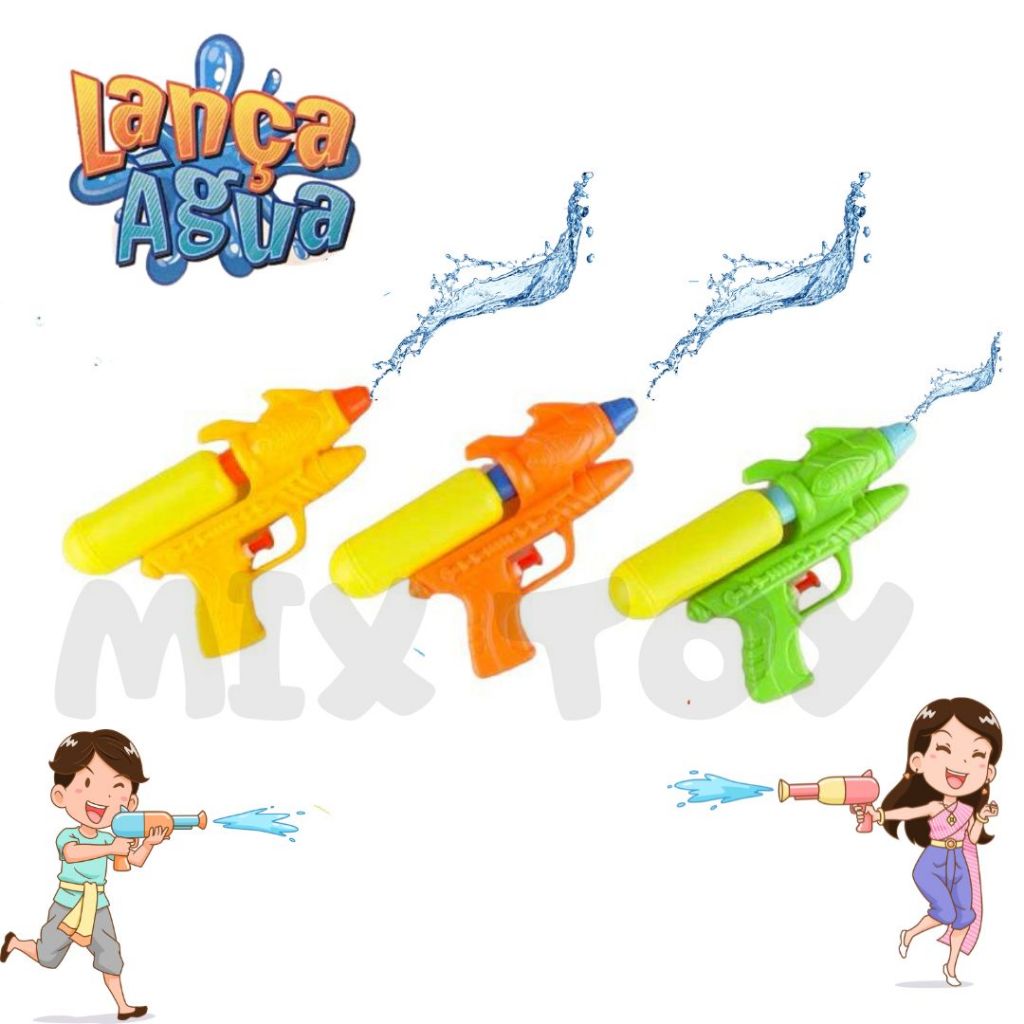Pistola Arma Arminha Water Gun Lança Água Brinquedo Infantil Praia ...