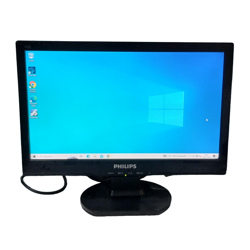 Monitor De 15.6 Polegadas Lcd Philips 160e1 Com Cabos | Shopee Brasil