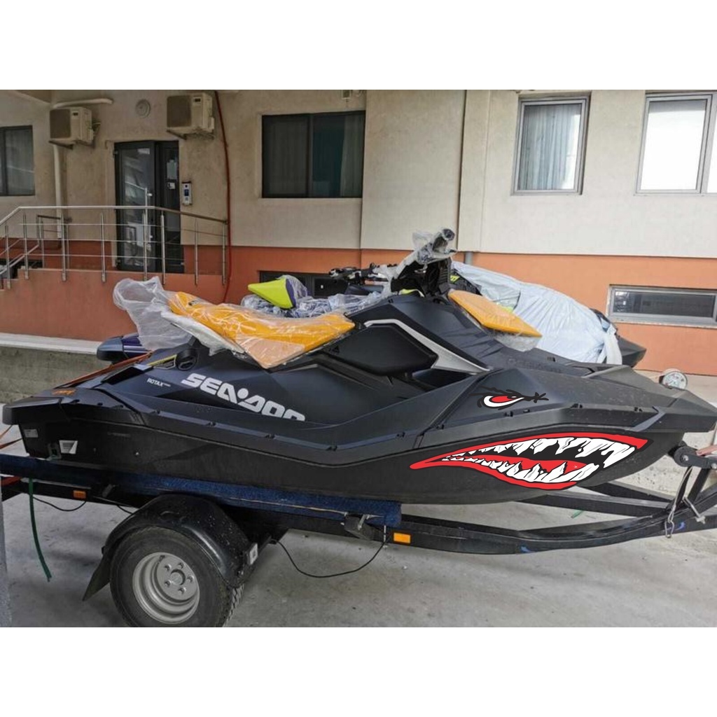 Adesivo boca de tubarão Shark JET SKI seadoo | Shopee Brasil