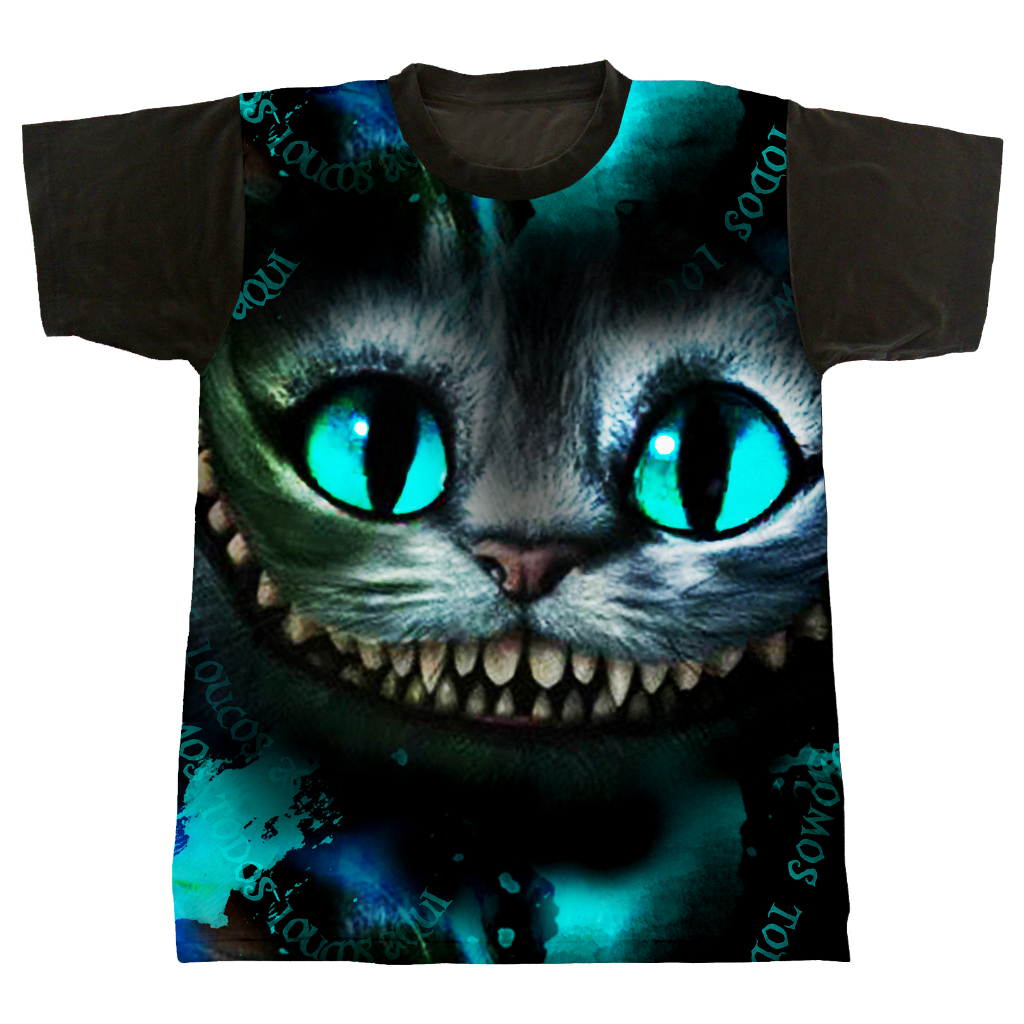 Camiseta gato chester chesire alice | Shopee Brasil