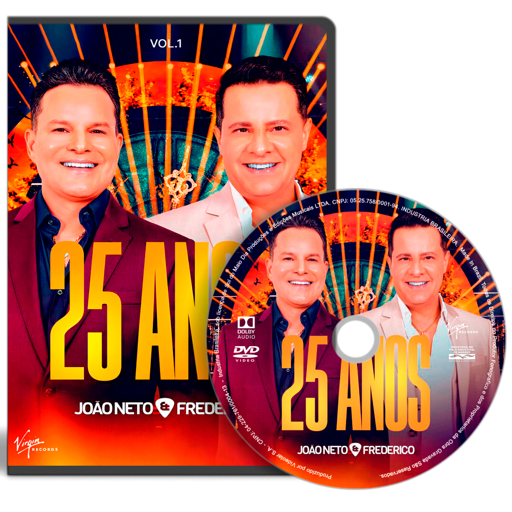 Dvd João Neto And Frederico 25 Anos Ao Vivo 2024 Shopee Brasil