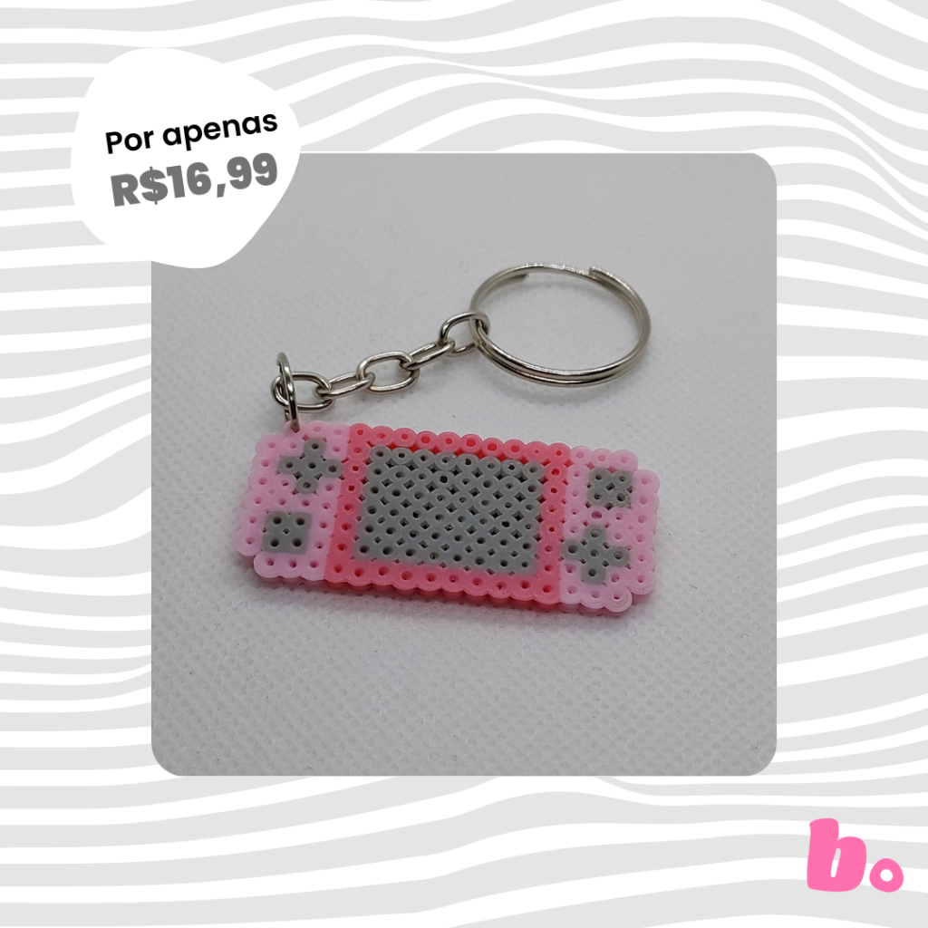 Chaveiro - Nintendo switch (escolha a cor) (Hama beads/Perler beads ...