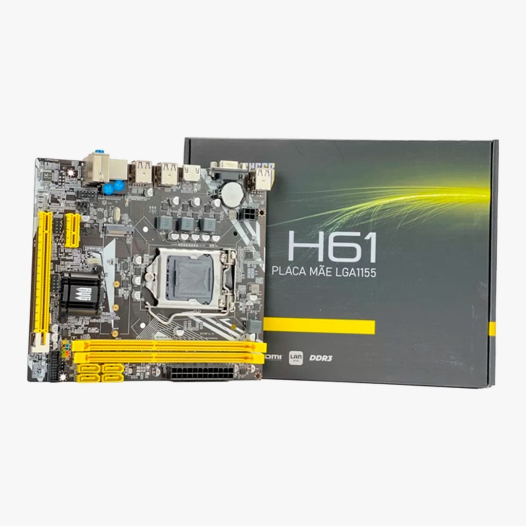 Placa Mãe H61 Socket Lga 1155 Com M.2 Nvme Lan Giga I3 I5 I7 - Revenger ...