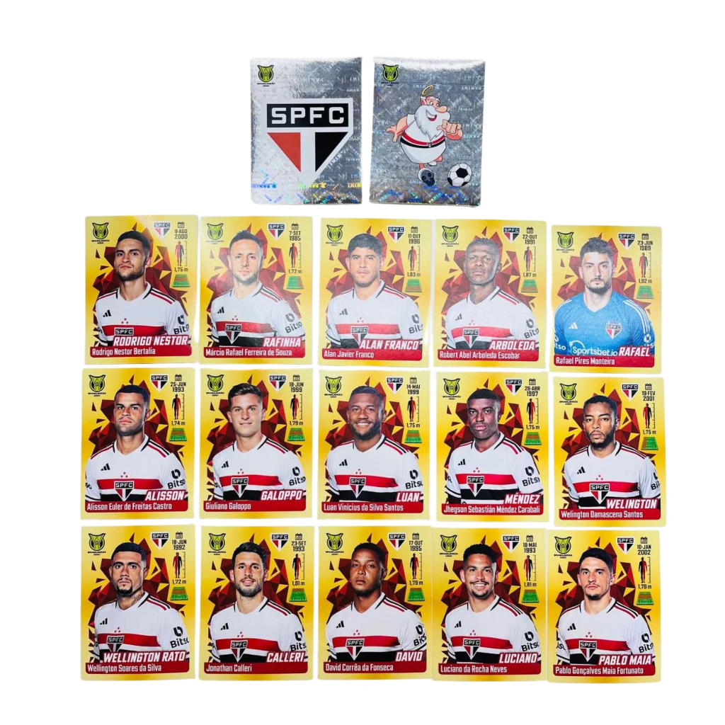 Figurinhas Campeonato Brasileiro 2023 - Time São Paulo completo para ...