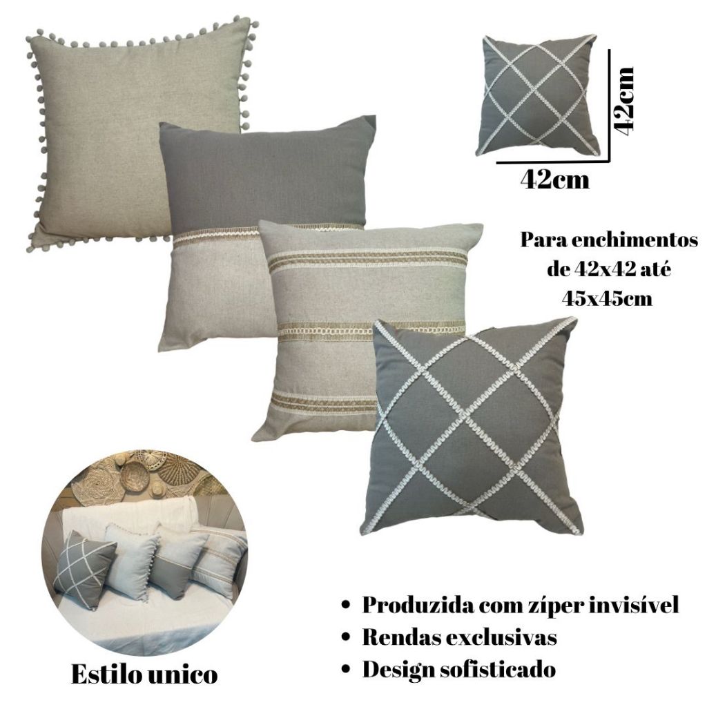 4 Capas De Almofadas Boho Chic Elegante Estilo Rustico | Shopee Brasil