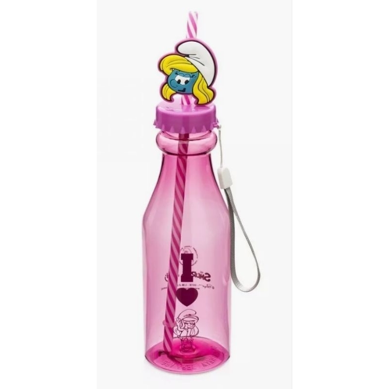 GARRAFA DE ÁGUA, COR ROSA DOS SMURFS PERSONAGEM SMURFETTE | Shopee Brasil