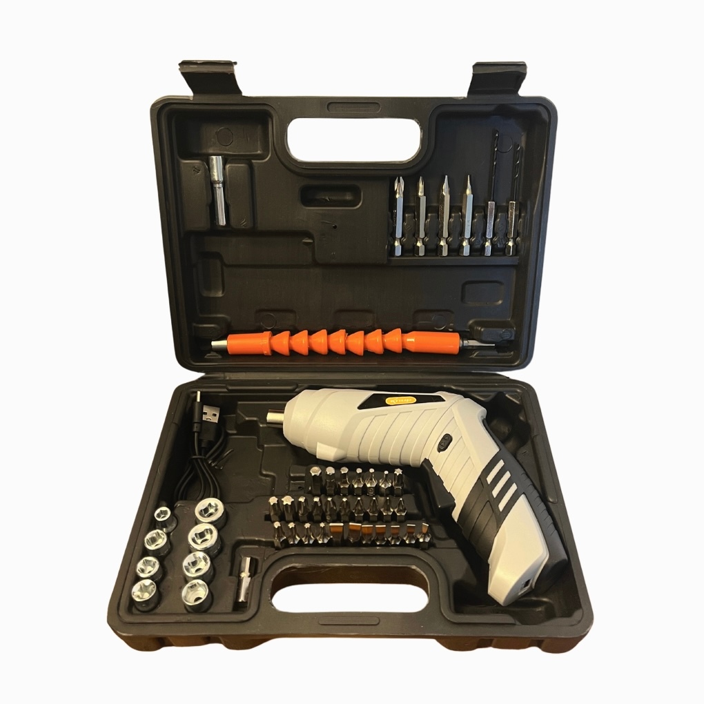 kit Parafusadeira/furadeira 48 Pçs À Bateria Carregador Usb (Dupla ...