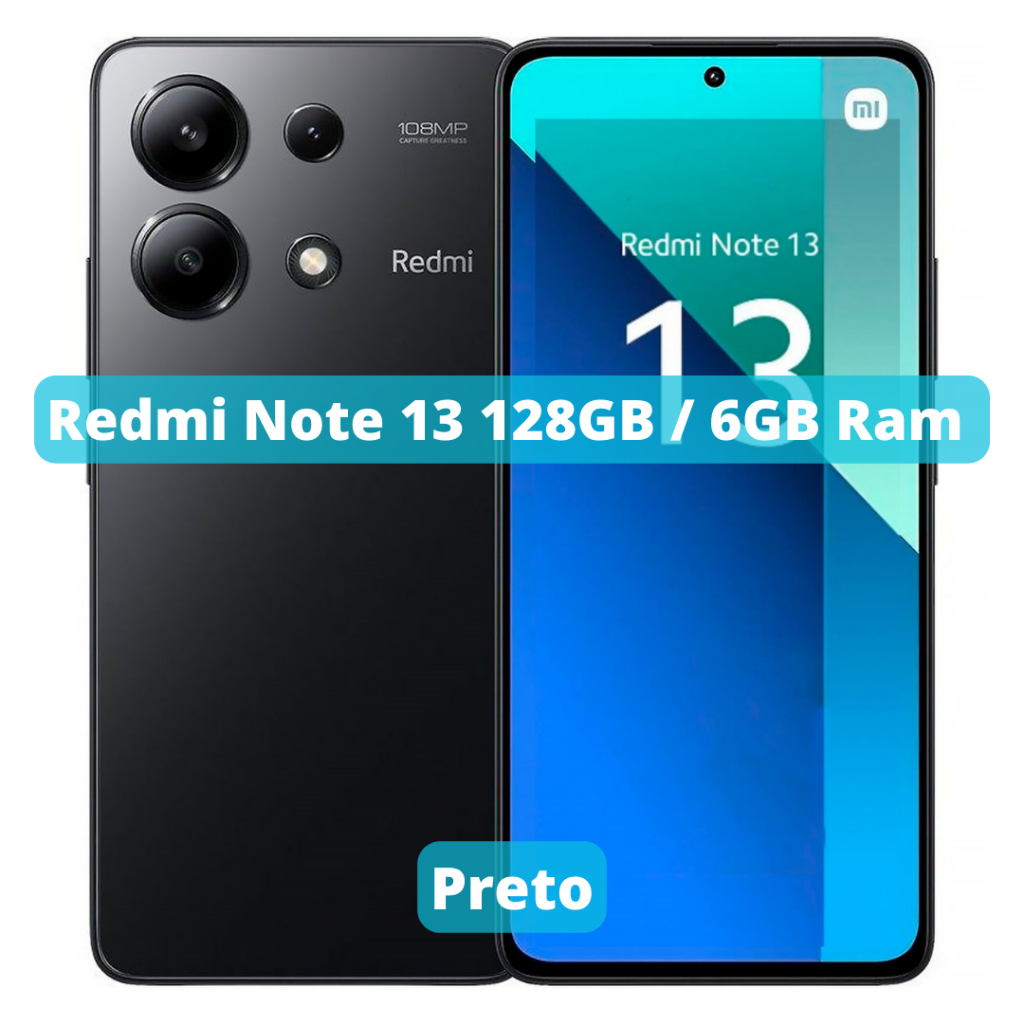 Xiaomi Redmi Note 13 128GB ROM / 6GB RAM Versão Global | Smartphone 4G ...