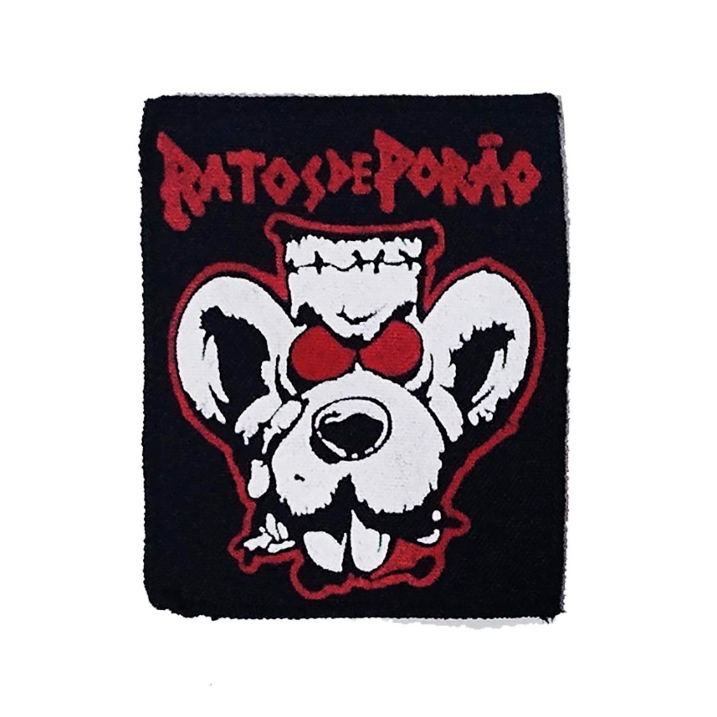 Ratos de Porão (mascote) patch "branco e vermelho" unidade - Thrash Metal, Hardcore Punk ...
