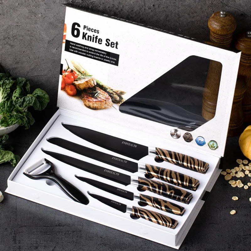 Kit de Facas Churrasco Profissional Antiaderente 6 Peças - Culinária ...