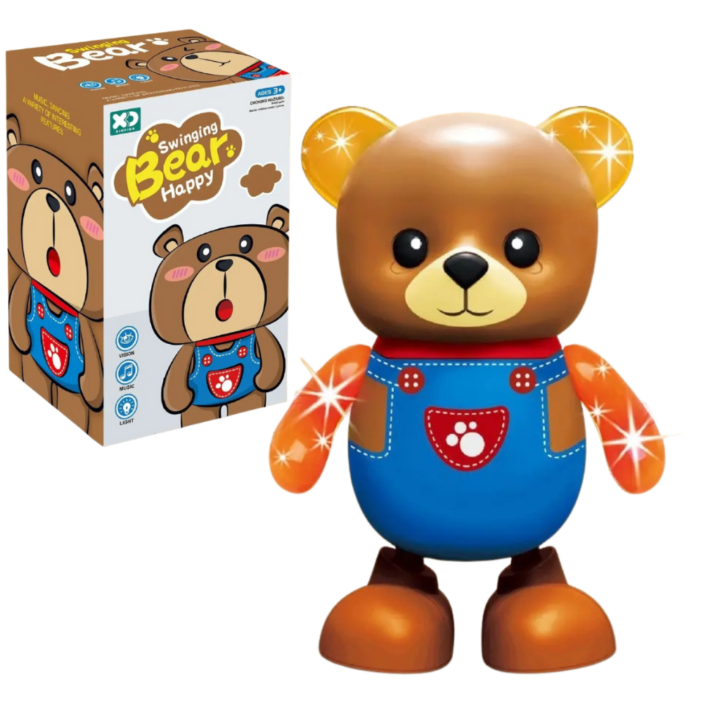 Boneco Urso Ursinho dancante brinquedo para bebe interativo montessori ...