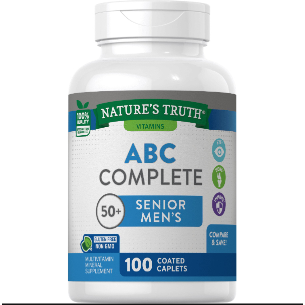 Suplemento Multivitamínico para homens com mais de 50 anos: ABC ...