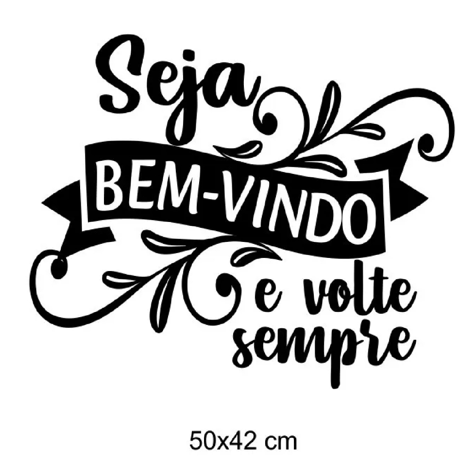 Adesivo decorativo / Seja bem-vindo / Volte sempre (50x42cm | Shopee Brasil