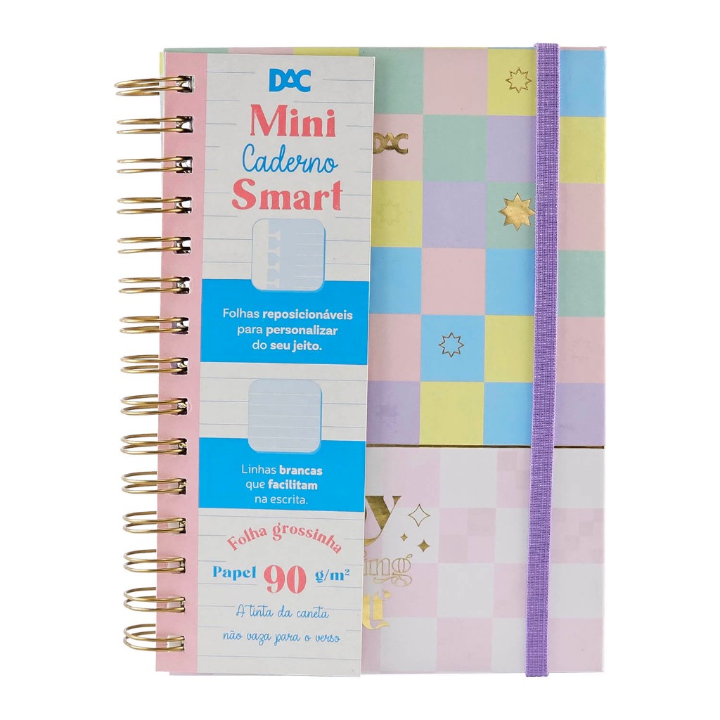 Mini Caderno Smart com 80 Folhas Reposicionáveis DAC - Enjoy | Shopee ...