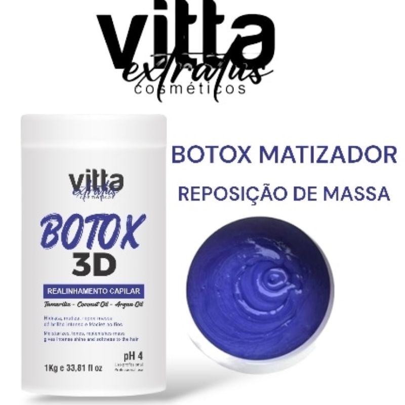 Botox 3D Profissional 1Kg Alisa e Hidrata os Fios | Shopee Brasil
