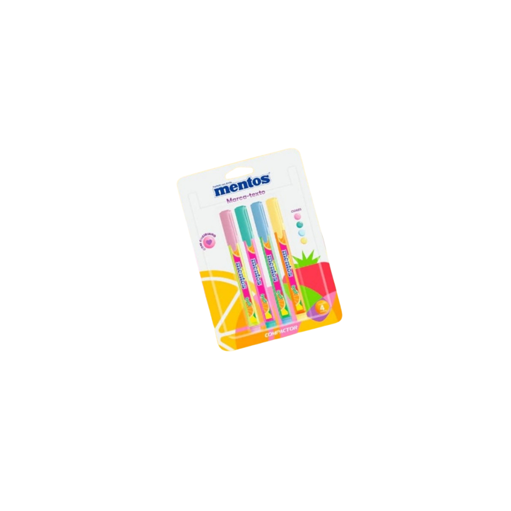 Caneta Marca Texto Mentos Pastel com 4 Cores e Cheirinho de Frutas ...