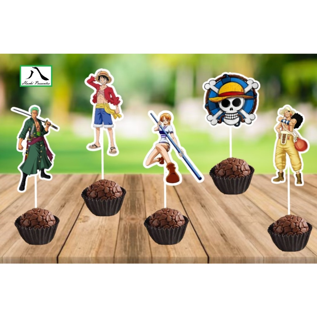 50 Tags - Topper para Doces One Piece | Shopee Brasil