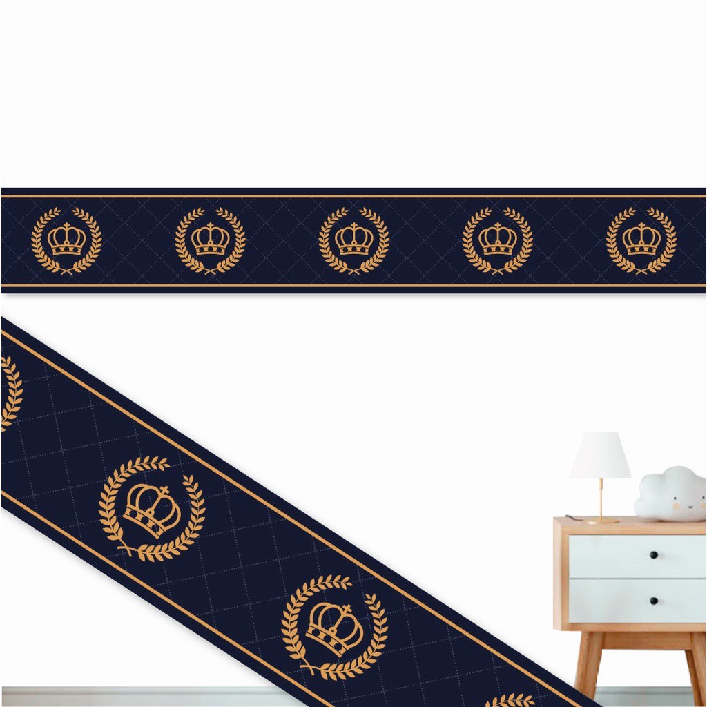 Faixa Adesiva Decorativa de Parede Coroa Príncipe Realeza - Quarto de ...