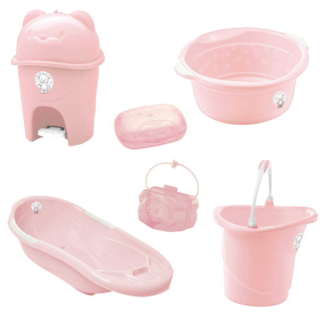 Kit Banheira Bebe Infantil Adoleta Super Resistente com Válvula de ...