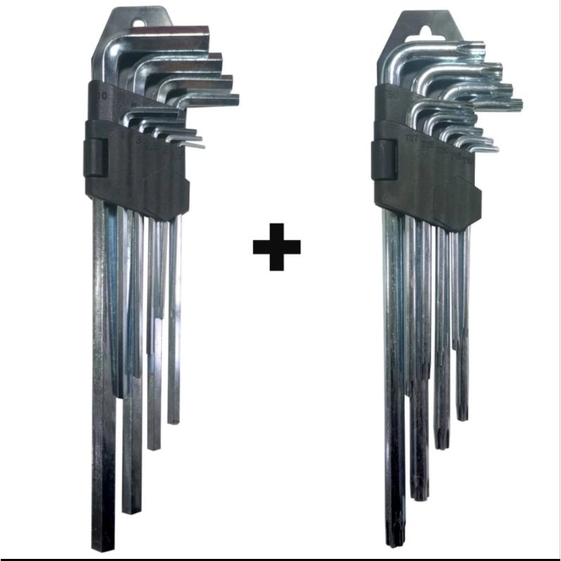 Kit Jogo de Chave Torx+ Jogo de Chave Allen ( 18 Chaves ) Longas Grande ...