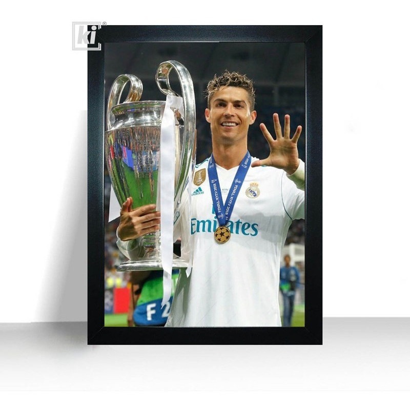 QUADRO DECORATIVO - CRISTIANO RONALDO - CR7 - ARTE - FUTEBOL CLUBE ...