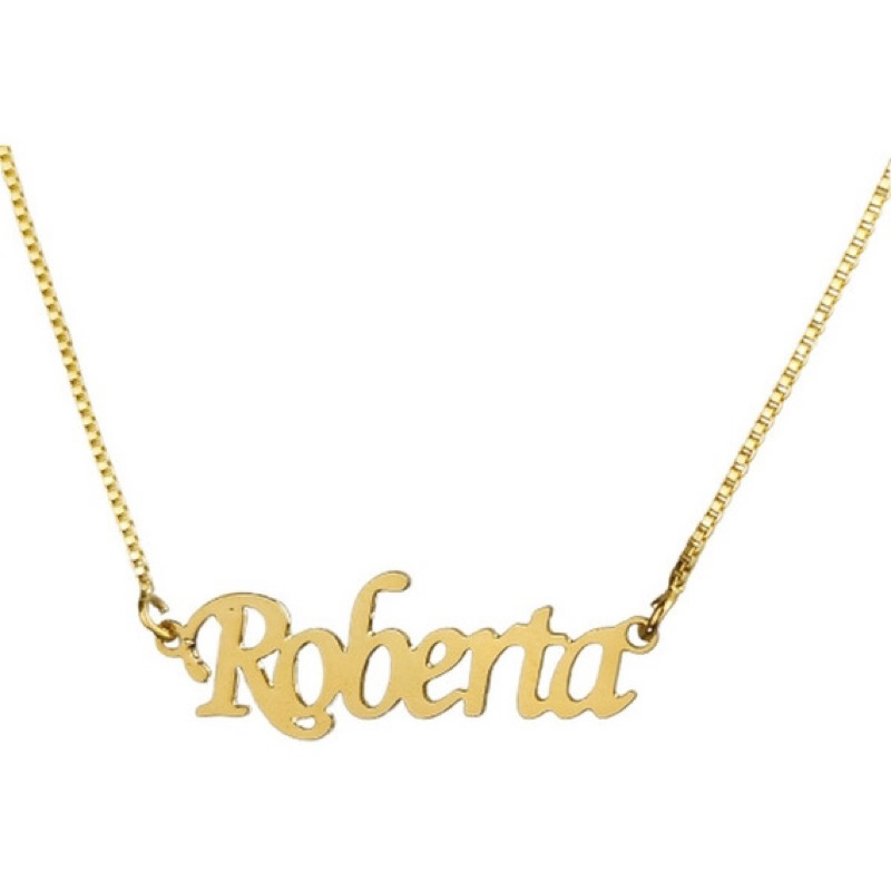 Colar de nome Roberta personalizado semijoia. | Shopee Brasil