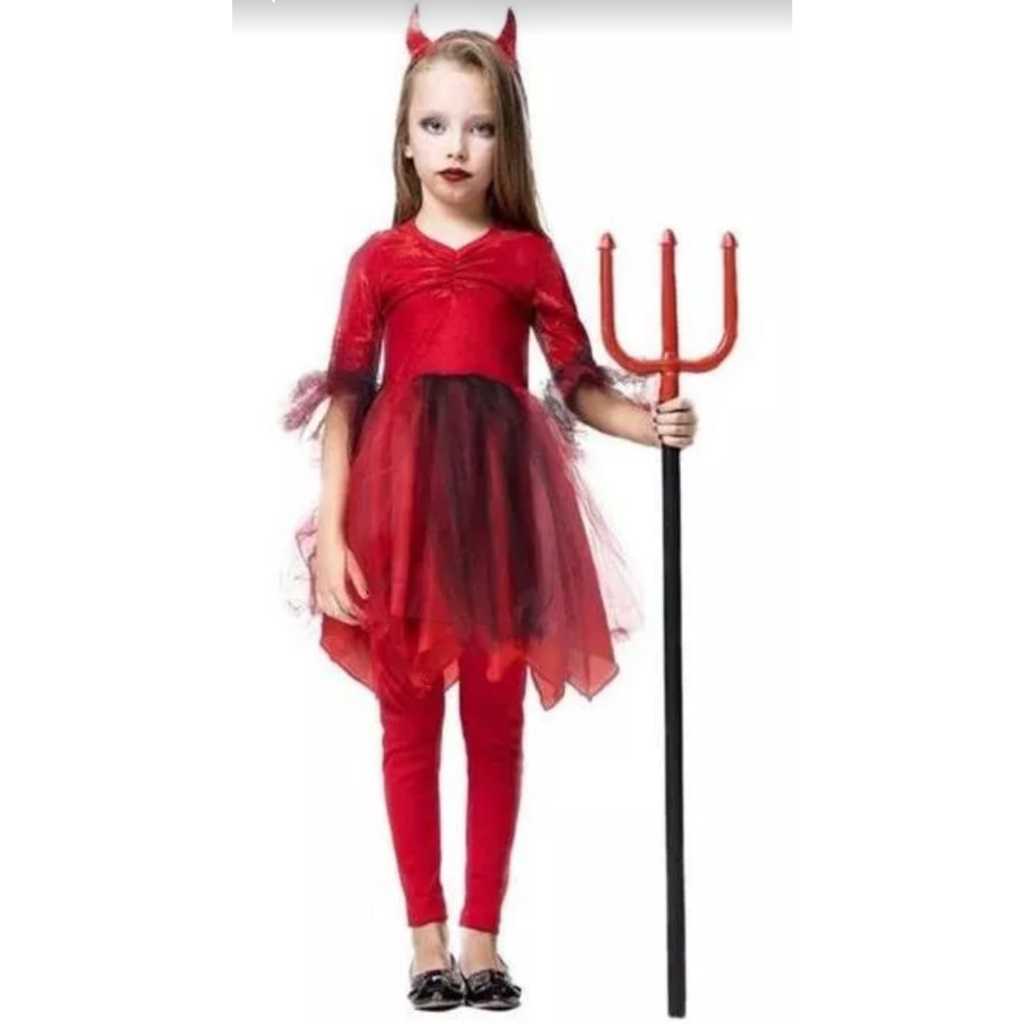 Fantasia Infantil Menina Diabinha Teen - Fantasia Super | Shopee Brasil