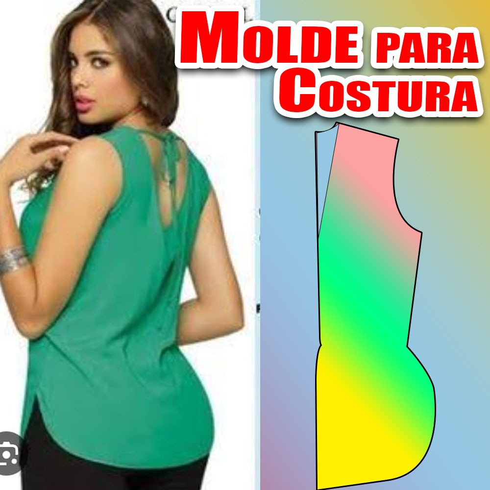 Molde Blusa Mullet Feminina T Shirt Tapa Bumbum Shopee Brasil