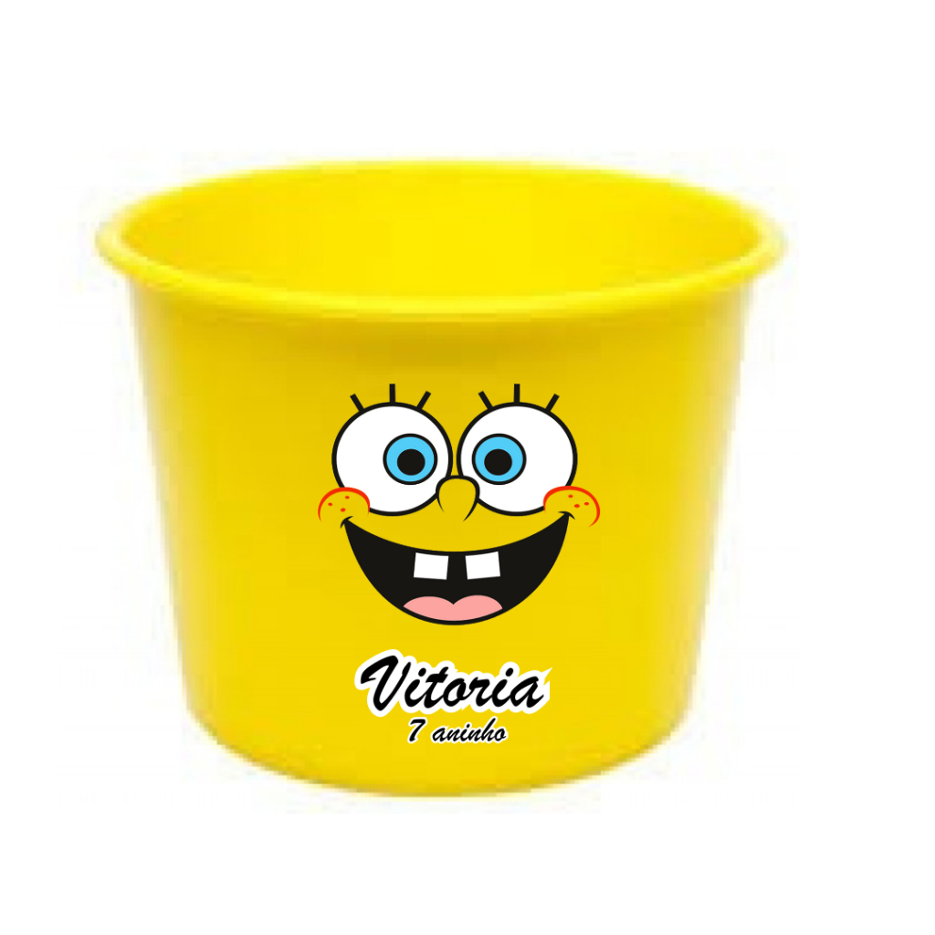 10 balde 1,5 bob esponja (qualquer personagem) | Shopee Brasil