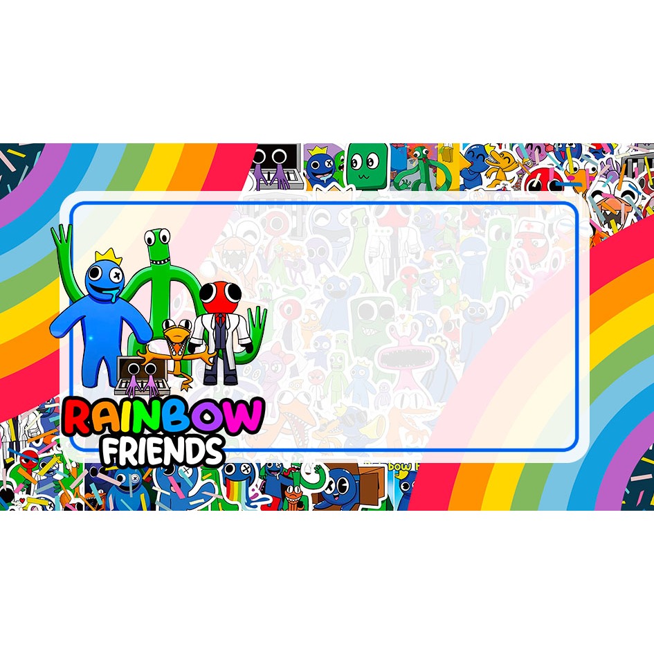 Etiquetas escolar RAINBOW FRIENDS - Papel Fotográfico Adesivo | Shopee ...