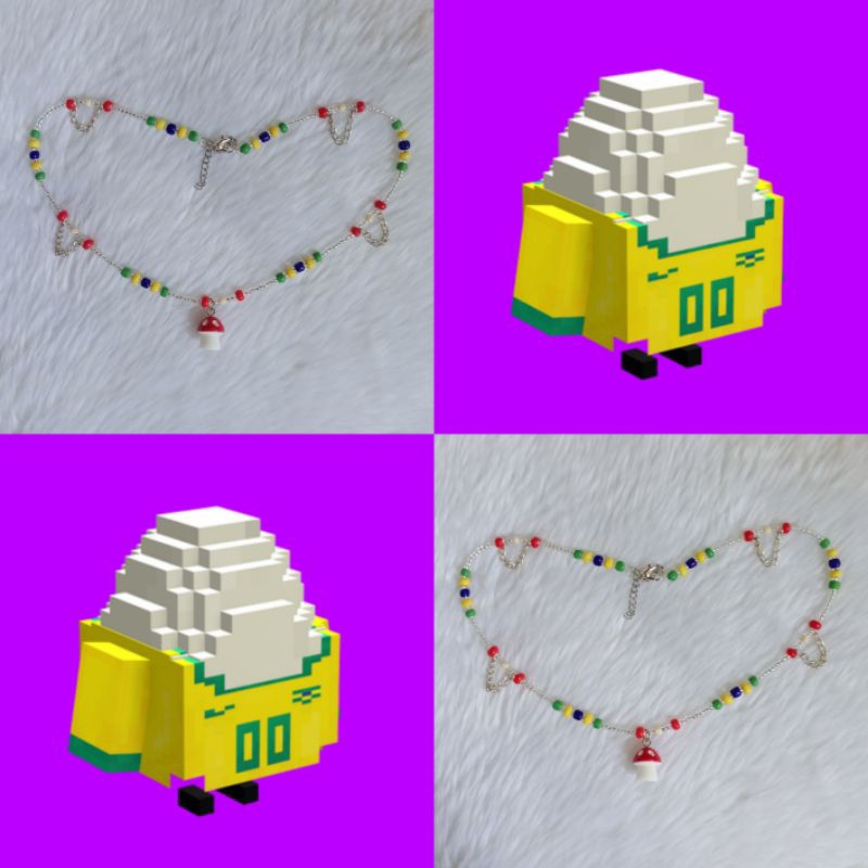 Colares artesanais Ovos QSMP Minecraft Richas Ramon Bobby Pomme ...