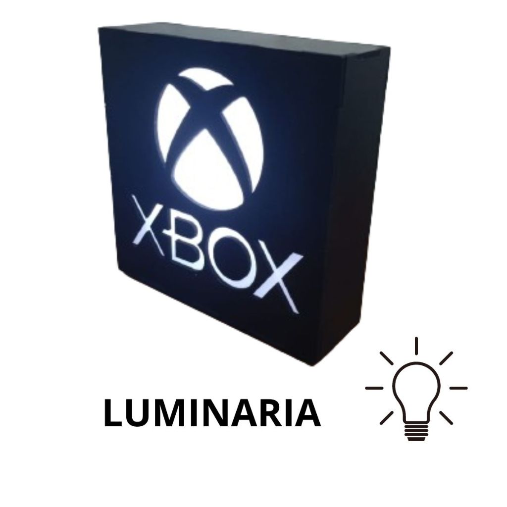 Luminária Gamer Geek Decoração Modelo Icone Xbox Led Mdf | Shopee Brasil