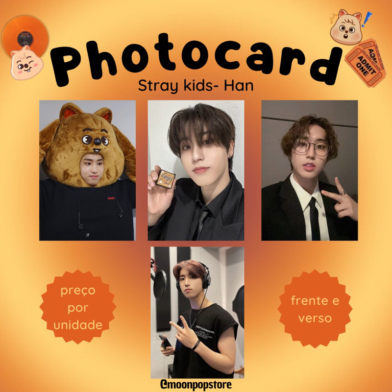 Photocard Kpop Han Jisung Stray Kids - VALOR POR UNIDADE- Fanmade ...