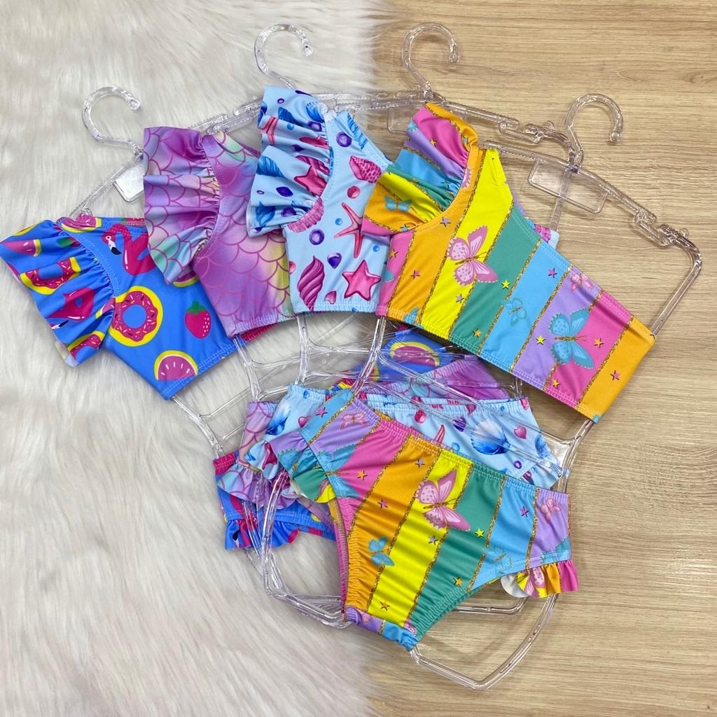 Biquini Sofia Infantil Com Proteção UV / TAM 4 ao 12 / Moda Praia ...