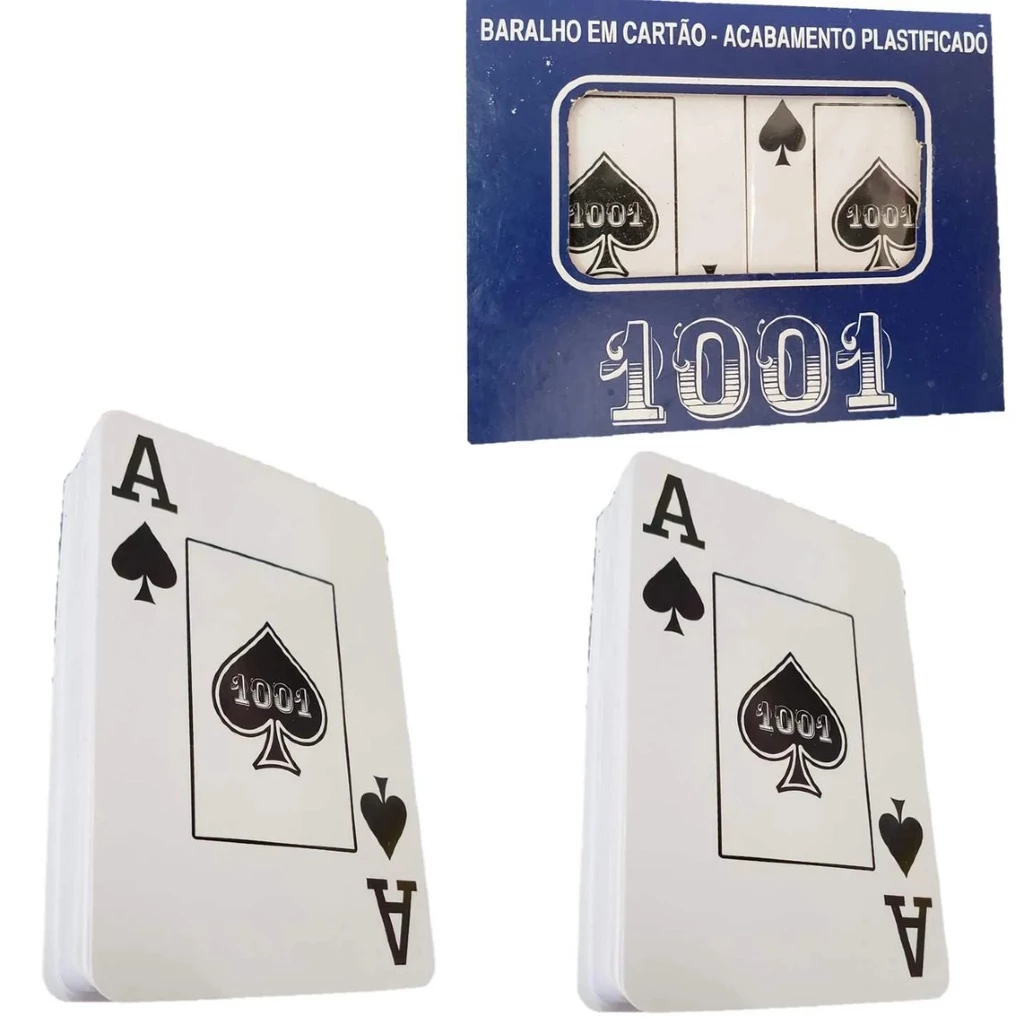 Baralho Copag 1001 Duplo com 2 jogos 54 Cartas de Plástico Baralhos ...