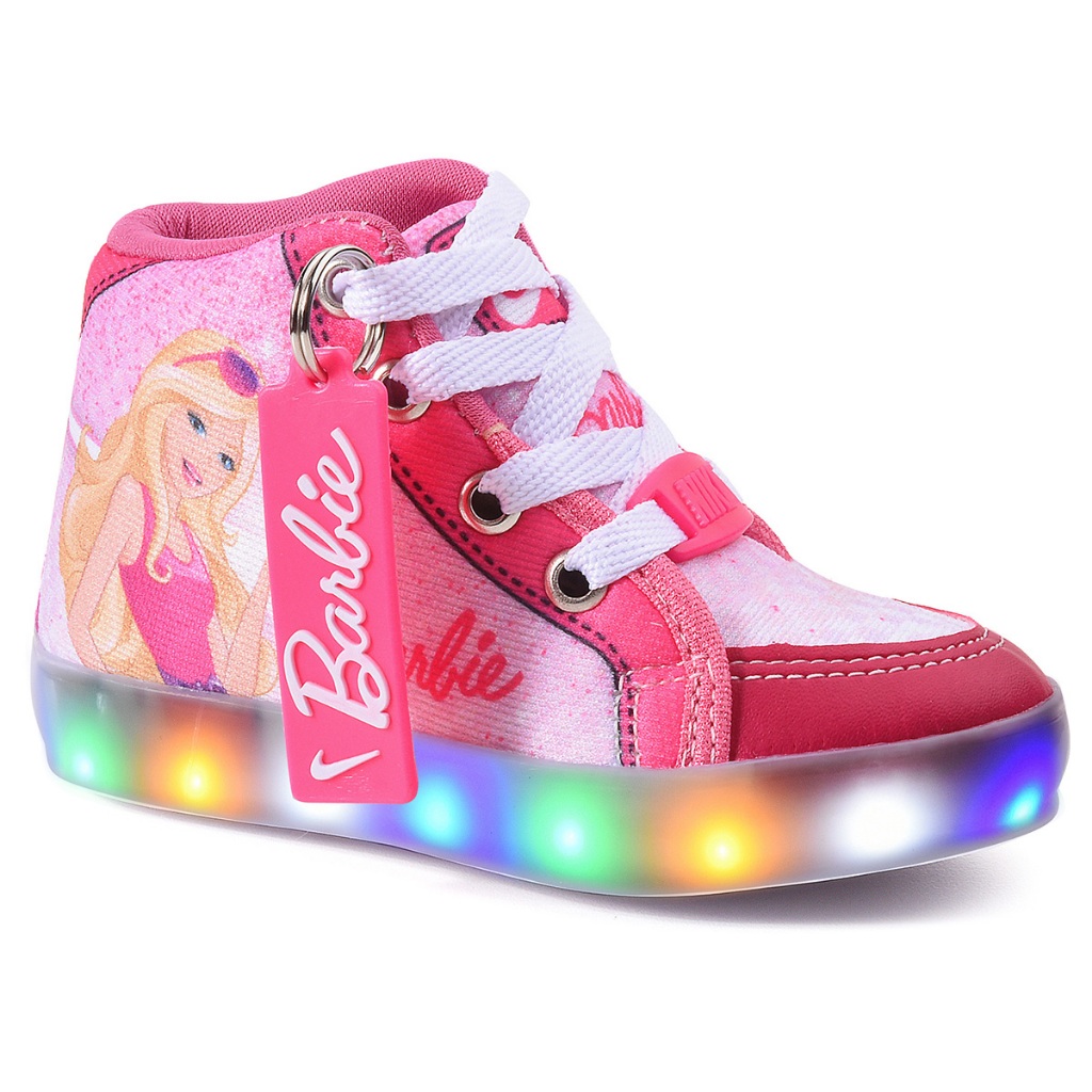 Tenis Infantil Volta as Aulas Barbie Lançamento Led Luzinha Sensaçao ...