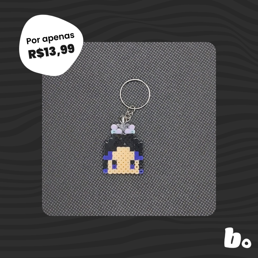 Chaveiro - Shinobu Kocho, Demon Slayer (Hama beads/perler beads/pixel ...